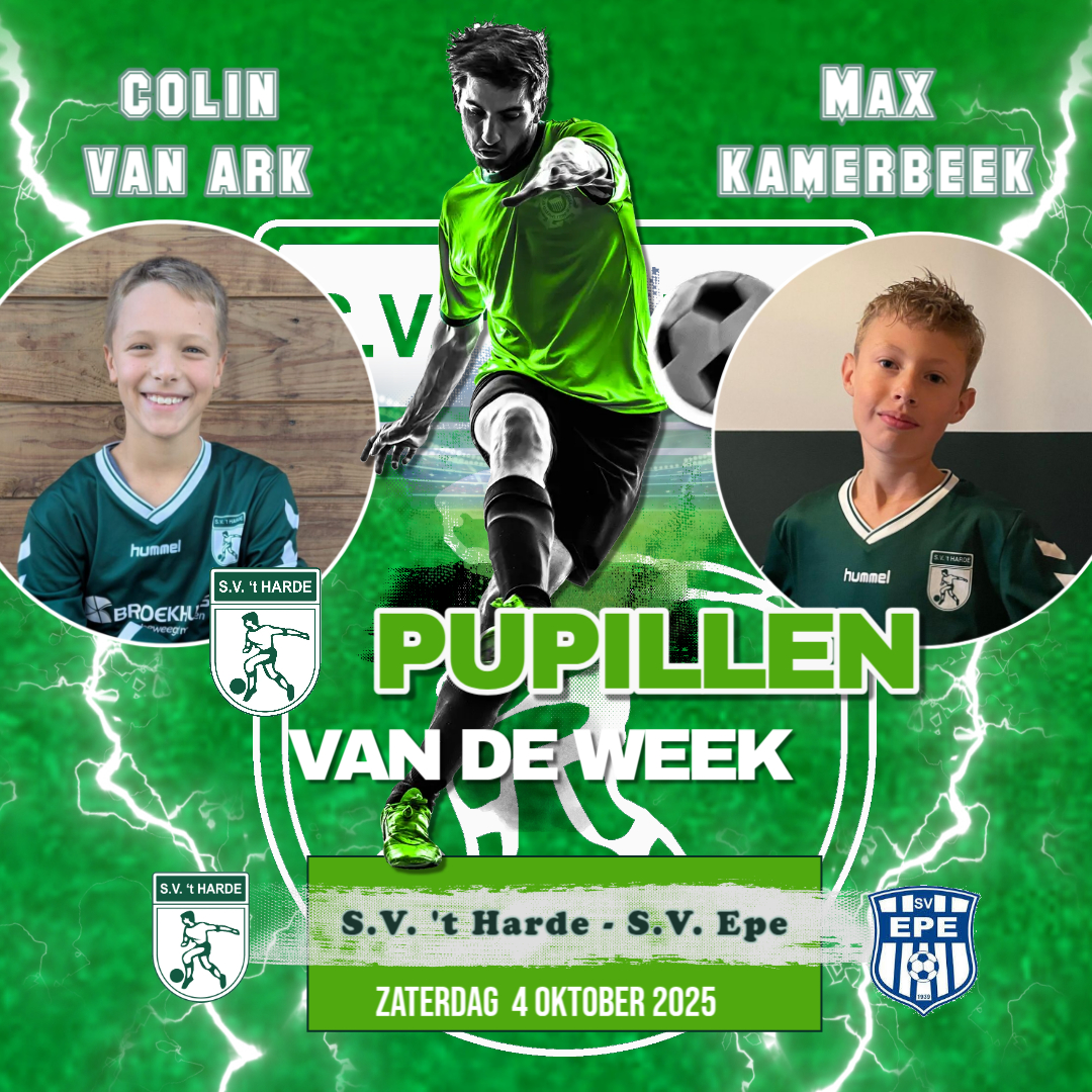 Pupillen van de week Colin van Ark en Max Kamerbeek – S.V. ’t Harde